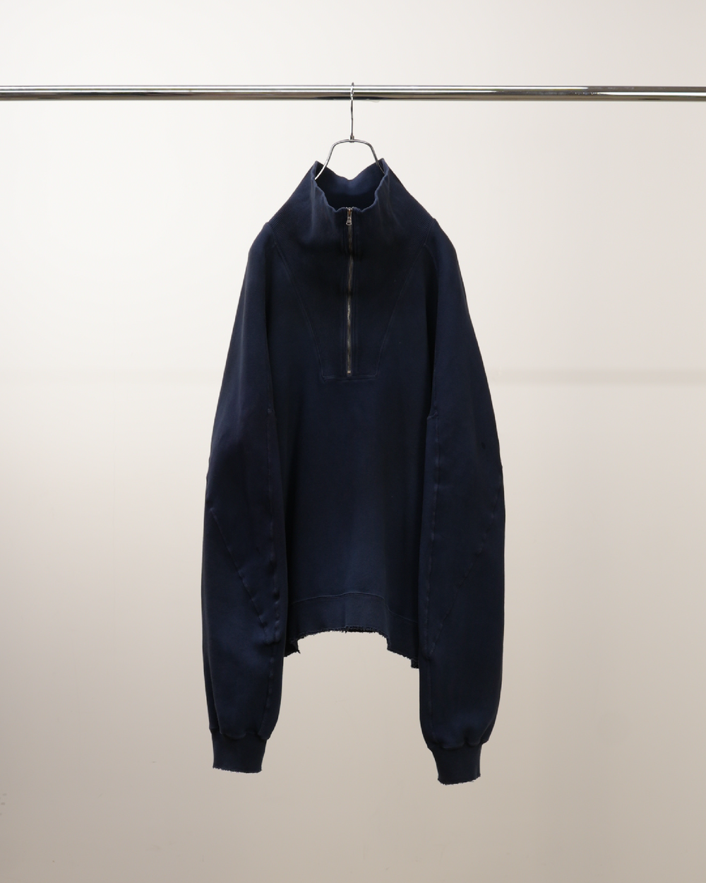 SMOOTH KNIT PULLOVER SHIRT(NAVY)