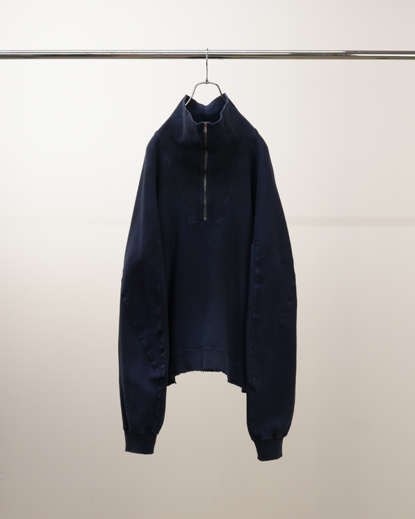 SMOOTH KNIT PULLOVER SHIRT(NAVY)